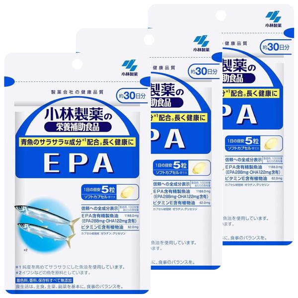 ※パッケージデザイン等は予告なく変更されることがあります。予め御了承下さい。</font>ＥＰＡ（エイコサペンタエン酸）はイワシやサバなど背の青い魚の油に多く含まれる不飽和脂肪酸のひとつです。１日５粒でＥＰＡ２８５mgが摂取でき...
