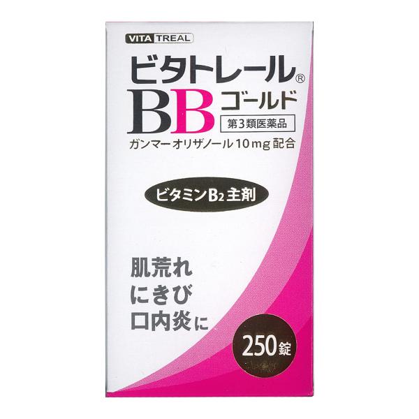 特徴●本品は、肌あれ・にきび・口内炎の緩和と疲れた時に効果的です。ビタミンB2が細胞の新陳代謝を助け、皮膚、粘膜の症状を改善します。●本品にはビタミンB2の他、皮膚のビタミンと呼ばれるビタミンB6、疲れによいビタミンB1やパントテン酸カルシ...