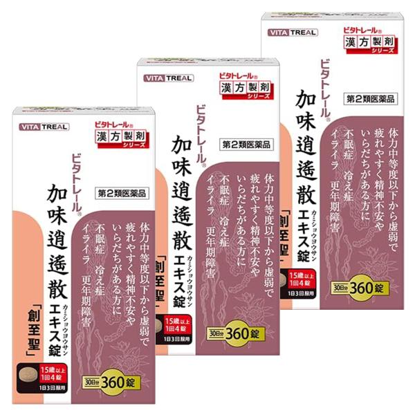 特徴 加味逍遙散エキス錠「創至聖」は、古くから中国に伝わる漢方処方「加味逍遙散」を飲みやすくしたエキス錠です。疲れやすくイライラしがちな方の月経不順、更年期障害、冷え性、不眠症などによく効きます。  効能・効果 体力中等度以下で、のぼせ感が...