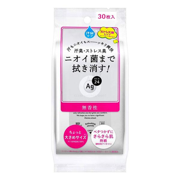 エージー24 クリアシャワーシートn 無香性 30枚入 制汗シート