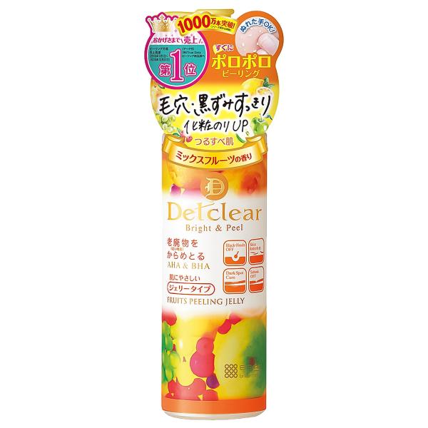 商品特徴フルーツエキスのピーリングでつるつる肌に！大人気のお肌にやさしいジェリータイプのピーリング。ミックスフルーツの香り。くすみやざらつきの気になる部分をマッサージすると、ポロポロと老廃物（古い角質）が落ちて、お肌の透明感がよみがえります...