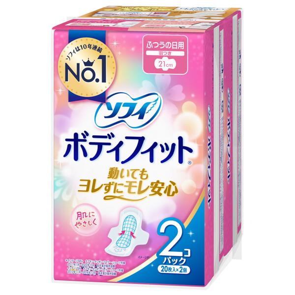 ボディフィット/生理用ナプキン/動いてもヨレずにモレ安心！