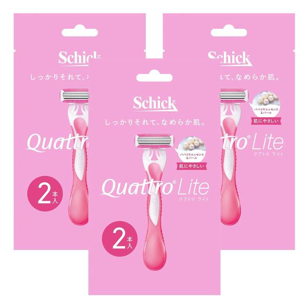 シック クアトロライト 2本入 4枚刃 ボディケア シェーバー