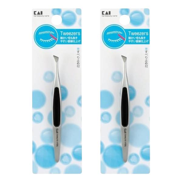 貝印 オシャレ毛抜き ラバーすべり止め付 1個 毛抜き HL0405