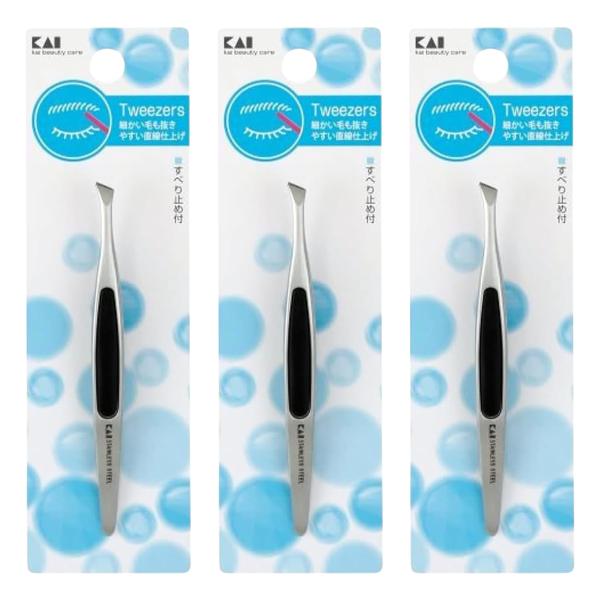 貝印 オシャレ毛抜き ラバーすべり止め付 1個 毛抜き HL0405