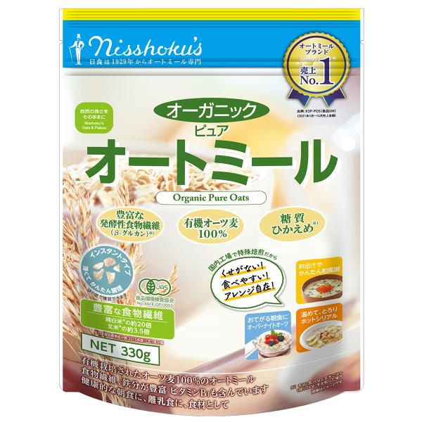 日本食品製造/オートミール/有機栽培オーツ麦(えん麦)100％