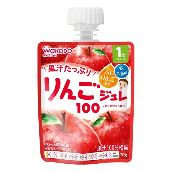 ベビー用飲料/りんご果汁100%相当のジュレ/鉄・乳酸菌入り