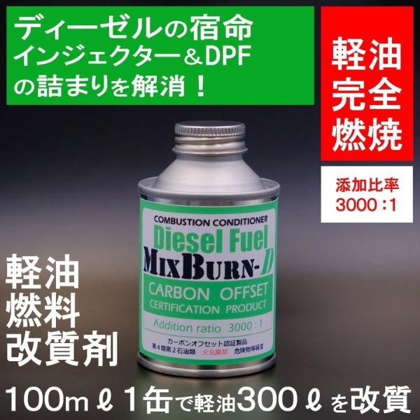 60リットルタンクのお車ならわずか20mlの添加でOK！100ml/1缶で約5回分添加出来て1回当たりの添加コスト約460円！！ディーゼル用燃料改質剤。（国連CO2削減カーボンオフセット認証製品）インジェクターやDPFの詰りを防止、解消する...