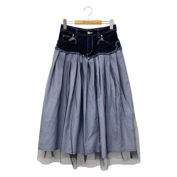 エムズグレイシー 017137 スカート 38 ネイビー Denim x Stripe Skirt■ブランドエムズグレイシー■ジャンルスカート■性別タイプレディース■表記サイズ38■実寸サイズ総丈: 約84cmウエスト: 約71cm■カラー...