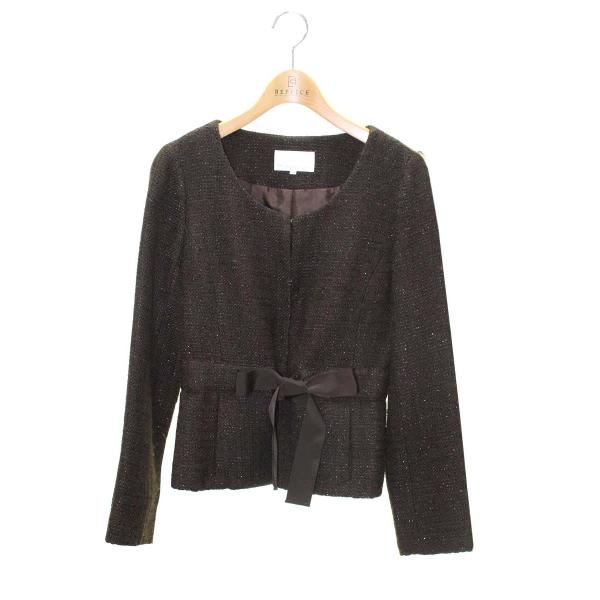 エムプルミエ ジャケット 34 ブラウン リボン ラメ■ブランドエムプルミエ■ジャンルその他ジャケット■性別タイプレディース■表記サイズ34■実寸サイズ総丈: 約57cm肩幅: 約37cm身幅: 約42cm袖丈: 約58cm■カラーブラウン...