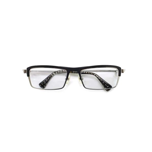 レスザンヒューマン KICK-ASS D'Amico メガネ ブラック/シルバー コンビフレーム フルリム スクエア■ブランドレスザンヒューマン■ジャンルメガネ■性別タイプユニセックス■表記サイズ53□17-131■実寸サイズ縦幅：約 3....