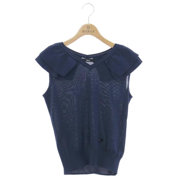 ルネ 5332031 ノースリーブニット 34 ネイビー フリル Vネック■ブランドルネ■ジャンルニット/セーター■性別タイプレディース■表記サイズ34■実寸サイズ総丈: 約56cm肩幅: 約38cm身幅: 約44.5cm■カラーネイビー系...