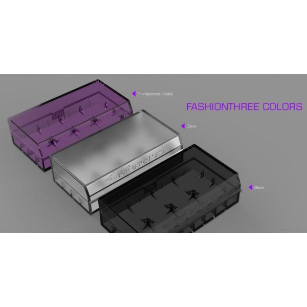 Efestのバッテリーケースです。18650サイズが２本収納可能。半透明・黒・紫の３色よりお選びください。【配送方法】宅急便（ヤマト運輸）・追跡番号有り・対面配達【注意事項】・輸入品のため、多少のキズ・汚れ等がある場合があります。