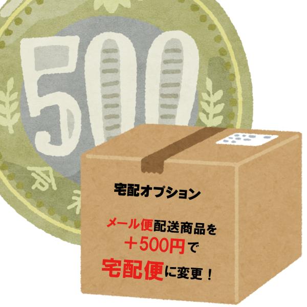 ■商品説明宅配便配送オプション ポスト投函配送商品を　プラス500円で宅配便に変更できます！！おすすめポイント１　手渡しなので、盗難の心配なし！２　宅配BOXが利用可能！３　配送中の事故補償４　配送日時指定ができる！※配送日時指定は、[備考...