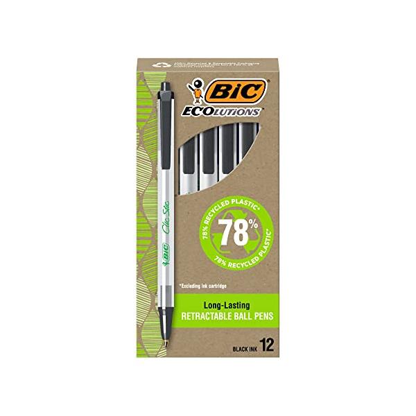 【ご購入後の当店からの連絡はご登録のメールアドレスに通知いたします。必ずご確認ください】【BIC エコ商品ライン ECOLUTIONS】再生プラスチック62％使用※実際のパッケージデザインは異なる場合がございます【形式】上部ノック式タイプ【...