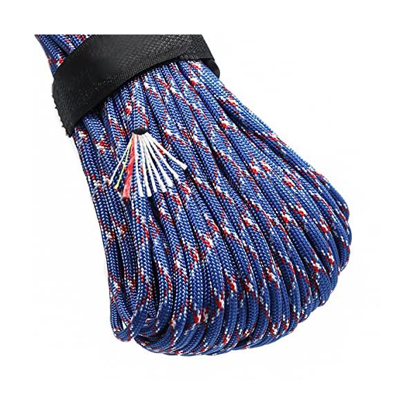 【ご購入後の当店からの連絡はご登録のメールアドレスに通知いたします。必ずご確認ください】パラコード材質：外部も内部コアもポリエステルを作られました。高品質なポリエステルパラコードは、アウトドア活動に不可欠なものです。耐荷重は380lbです（...