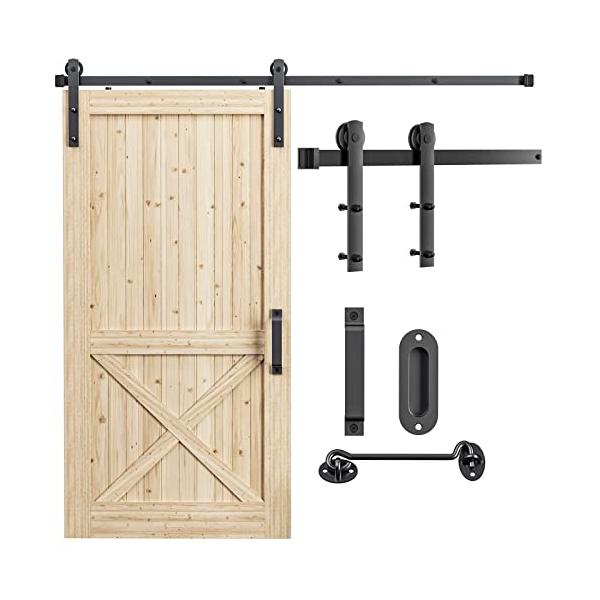 【ご購入後の当店からの連絡はご登録のメールアドレスに通知いたします。必ずご確認ください】【 1.8m吊り引き戸レールセット 】 幅87cm以下、厚さ3.5~4.5cmの室内ドアに最適です。簡単DIYで、お部屋の模様替え！*パッケージ内容：レ...