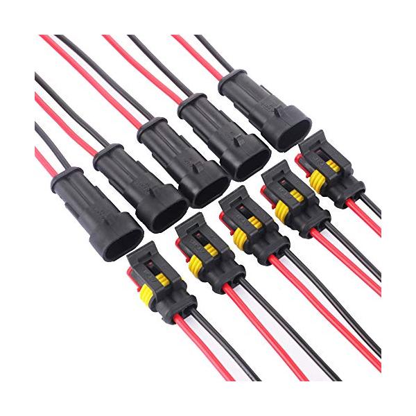 【ご購入後の当店からの連絡はご登録のメールアドレスに通知いたします。必ずご確認ください】★ 2ピン/ウェイシールド防水コネクタ、10cmワイヤ付き★ オス、メスコネクタ仕様なので、取付簡単です★ オートバイ、車、トラック、クワッドバイク、ト...