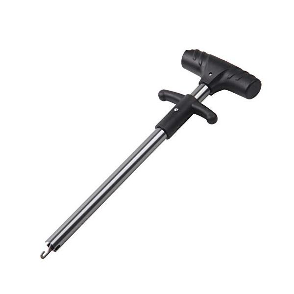 【ご購入後の当店からの連絡はご登録のメールアドレスに通知いたします。必ずご確認ください】【高耐久構造】：サビに強い素材採用のフックリリーサー。アルミ製細径ボディ、ステンレス製フックとプラスチック製T字グリップ【操作簡単】：滑り止めで持ちやす...