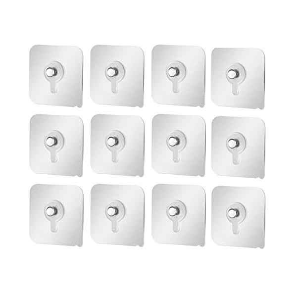 【ご購入後の当店からの連絡はご登録のメールアドレスに通知いたします。必ずご確認ください】壁に穴を開けない透明強力な粘着フック9枚入り。材質：PVCフィルムと鉄ネジ。PVC素材でできており、防水・防湿性能に優れています。 注：ご使用の際は額縁...