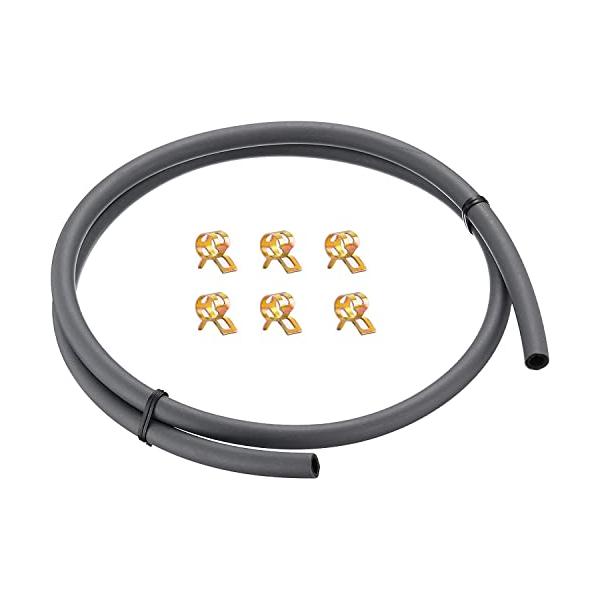 【ご購入後の当店からの連絡はご登録のメールアドレスに通知いたします。必ずご確認ください】?【商品について】商品名：1.2ｍ燃料ホース（ガソリン対応）；色：グレー；層数：2重構造；付属品：6個のホースクランプ；内径：5ｍｍ；外径：10ｍｍ；耐...
