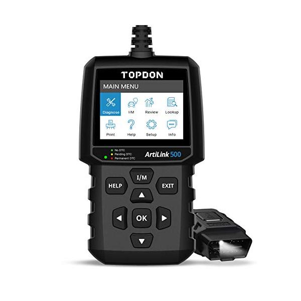 【ご購入後の当店からの連絡はご登録のメールアドレスに通知いたします。必ずご確認ください】??[チェックエンジンランプの消灯]: チェックエンジンランプが点灯していることが悩んでいますのでしょうか。このOBD2故障診断機AL500はフルOBD...