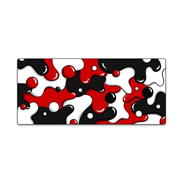 【ご購入後の当店からの連絡はご登録のメールアドレスに通知いたします。必ずご確認ください】レアドリップエディションデザイン - ブラック、ホワイト、レッドの配色。36インチ x 16インチ (900mm x 400mm) で完璧なセットアップ...
