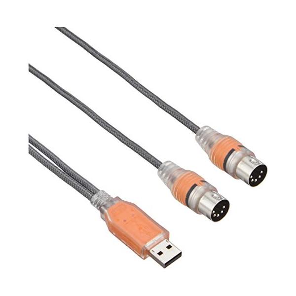 【ご購入後の当店からの連絡はご登録のメールアドレスに通知いたします。必ずご確認ください】ケーブル一体型のUSB 2.0 MIDIインターフェース動作状態を示すLEDインジケーター搭載独立したIN/OUT兼用（自動認識）のふたつのMIDIコネ...