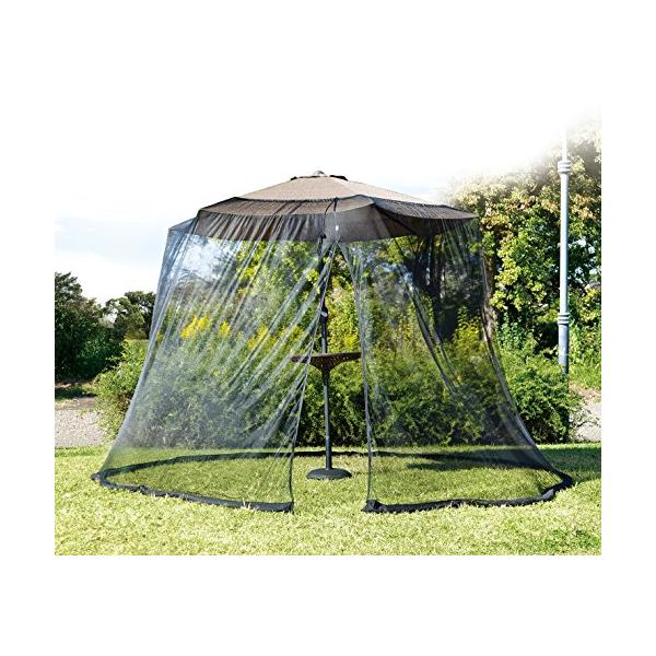 【ご購入後の当店からの連絡はご登録のメールアドレスに通知いたします。必ずご確認ください】※メッシュシート単体 (パラソル、テーブルは商品に含まれません)アウトドア・ガーデン蚊帳ガーデンパラソルの上からかぶせて、簡単設置メッシュなので、視界を...