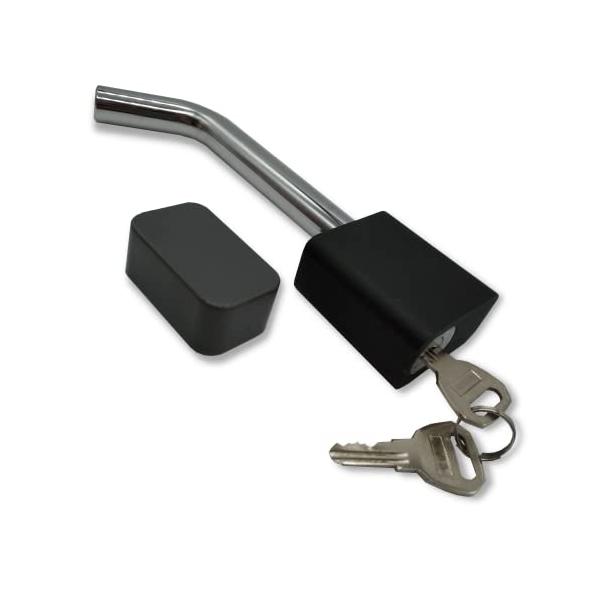 【ご購入後の当店からの連絡はご登録のメールアドレスに通知いたします。必ずご確認ください】重量：約420gヒッチメンバーの穴に差し込んでピンで固定するだけで簡単に装着できます。鍵付き（２個付属）なので、盗難防止対策にも有効です。防水キャップ付...