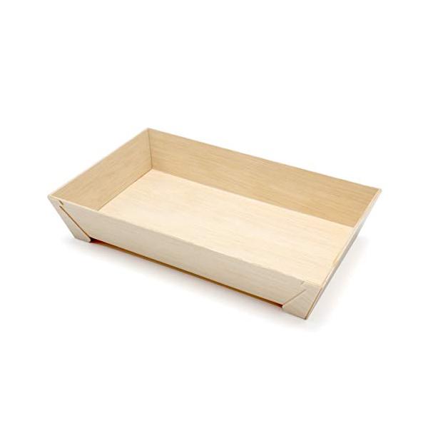 【ご購入後の当店からの連絡はご登録のメールアドレスに通知いたします。必ずご確認ください】品名：長方形 RECTANGLE材質：木製容器サイズ：Mスペック：203 x 127 x 40mm入数：50個