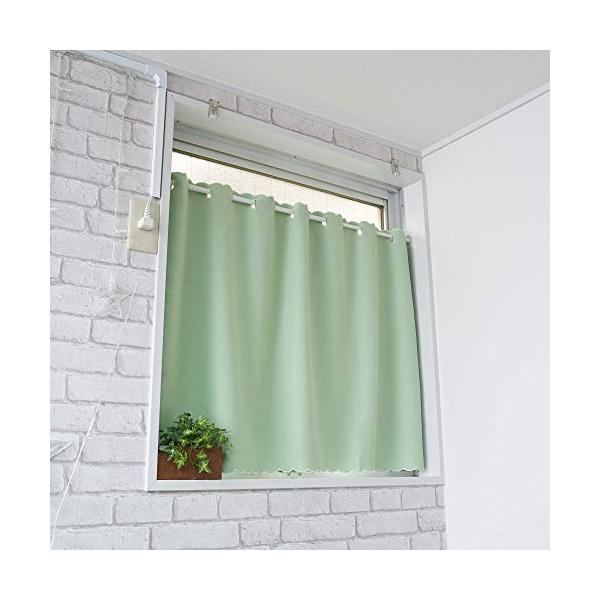【ご購入後の当店からの連絡はご登録のメールアドレスに通知いたします。必ずご確認ください】【製品・カラー・サイズ】 カフェカーテン・ グリーン [遮光1級] ・ 幅140cm x 丈45cm [1枚入] 適応窓サイズ：幅70 - 120cm【...