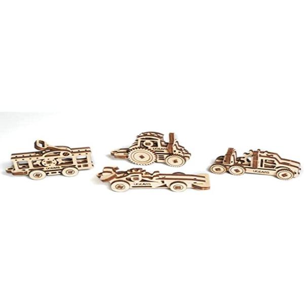 【ご購入後の当店からの連絡はご登録のメールアドレスに通知いたします。必ずご確認ください】【商品概要】U-Fidgets Tribiks：ユニークなミニチュアモデル4個のセット： スポーツカー、トラクター、トラック、路面電車。大人や子供へのプ...