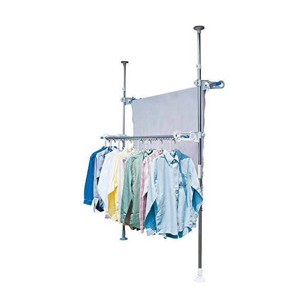 【ご購入後の当店からの連絡はご登録のメールアドレスに通知いたします。必ずご確認ください】商品サイズ(cm):奥行約33.5~58×高さ約210~275 /重量(kg):約3.6材質:ステンレス巻きスチールパイプ、ポリプロピレン、ABS樹脂、...