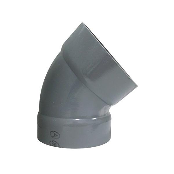 【ご購入後の当店からの連絡はご登録のメールアドレスに通知いたします。必ずご確認ください】ライト管(LP)180φ用 45度エルボ圧力のかからない下水排水等で使用VUより薄肉タイプ稲刈り時、もみがら飛ばしでも使用される