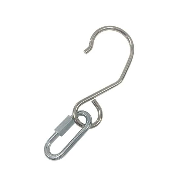 【ご購入後の当店からの連絡はご登録のメールアドレスに通知いたします。必ずご確認ください】フック口開長(約)：40〜43mm小判型連結カンの口開長(約)：0〜10mm耐荷重：10Kg対応単管パイプ：直径42.7m全長(約)：160mm