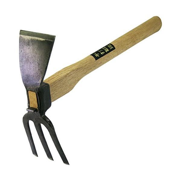 【ご購入後の当店からの連絡はご登録のメールアドレスに通知いたします。必ずご確認ください】家庭菜園での開墾、土堀り、掘り起し、雑草の処理など、片手で使える土づくりの必需品!片面が三本鍬、もう一方の面がバチ鍬タイプで土の掘り起こし、土寄せ作業等...