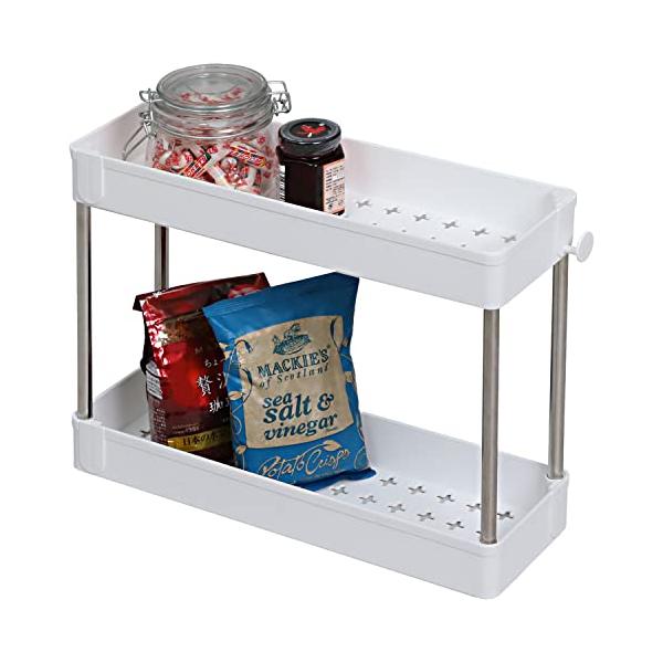 【ご購入後の当店からの連絡はご登録のメールアドレスに通知いたします。必ずご確認ください】【商品仕様】:サイズ/約幅13×奥行40×高さ31cm、カラー/ホワイト、内容/1台、耐荷重/トレイ1枚につき約3kg、材質/ポリプロピレン・ステンレス...