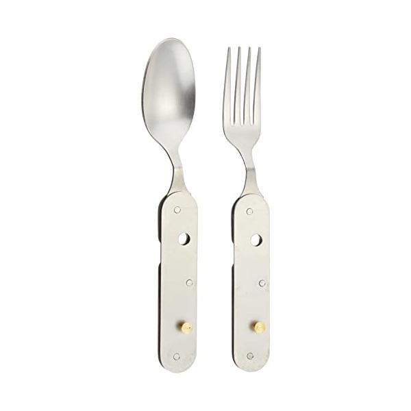 【ご購入後の当店からの連絡はご登録のメールアドレスに通知いたします。必ずご確認ください】サイズ:収納時/約9.5×3.5×3cm、使用時/最長約16.7cm本体重量:約54g素材・材質:本体・スプーン・フォーク/チタニウム、カシメ鋲/真鍮原...