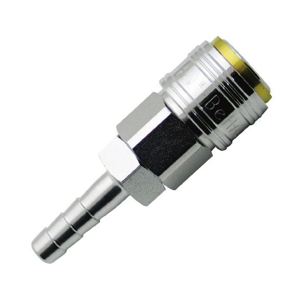 【ご購入後の当店からの連絡はご登録のメールアドレスに通知いたします。必ずご確認ください】ホース口外径:7mm質量:97g材質:鋼鉄(クロムメッキ)適用流体:空気最高使用圧力:1.0MPa(連続使用可能な許容最高圧力)