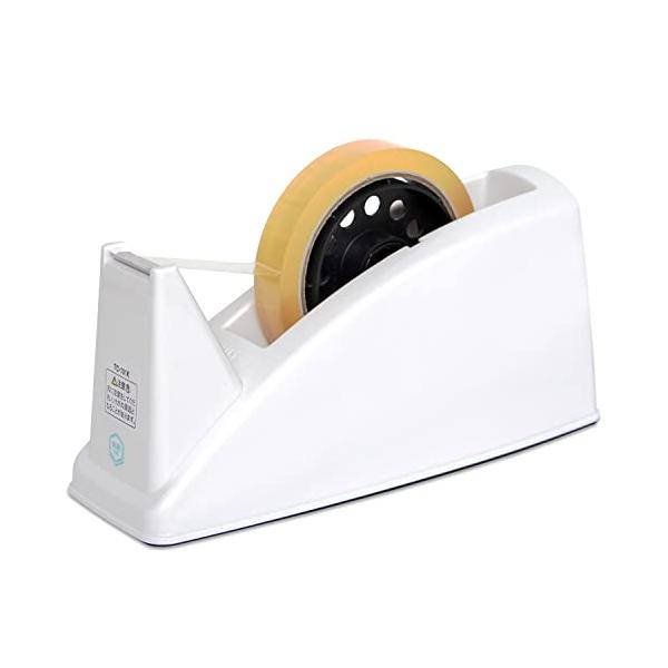 【ご購入後の当店からの連絡はご登録のメールアドレスに通知いたします。必ずご確認ください】抗菌仕様で安心して使えるテープカッター！(銀系無機抗菌剤配合の樹脂を使用)カラー:ホワイト / 外形寸法:Ｗ86×Ｄ223×Ｈ103mm / 質量:約1...