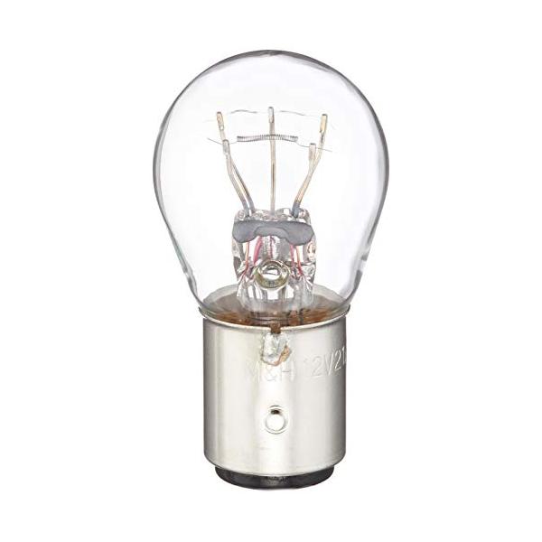 【ご購入後の当店からの連絡はご登録のメールアドレスに通知いたします。必ずご確認ください】M&amp;Hマツシマ 電球 12V21/5W 耐振 クリアー S25 BAY15D 1個入 1P3407H ライト バルブ