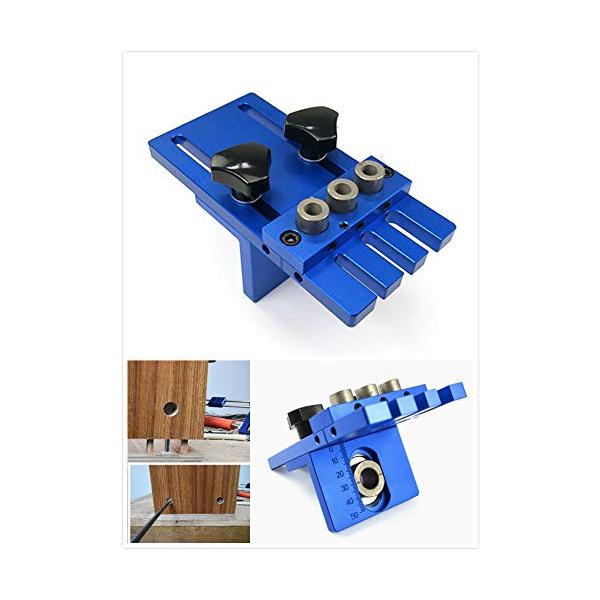 【ご購入後の当店からの連絡はご登録のメールアドレスに通知いたします。必ずご確認ください】【耐久性に優れた】本体がアルミで作られて、硬度、強度、耐久性、耐摩耗性に優れています。【ダボ穴ガイド】ダボ穴あける作業を効率向上のために設計され、面倒な...