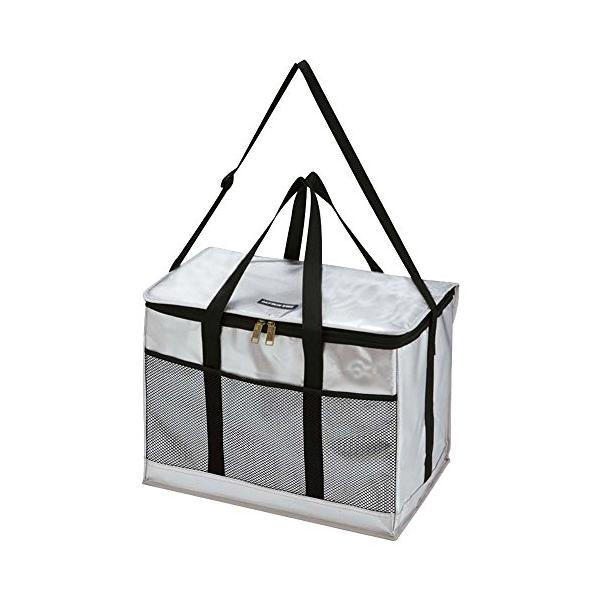 【ご購入後の当店からの連絡はご登録のメールアドレスに通知いたします。必ずご確認ください】製品サイズ(約): 幅44×奥行28×高さ33cm本体容量(約): 35L重量(約): 0.84kg材質: 表地:アルミ蒸着シート、裏地:EVA、断熱材...