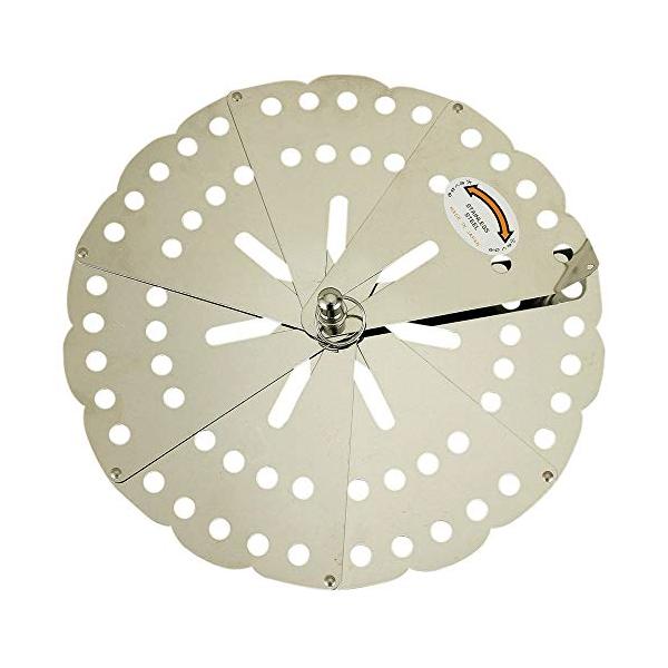 【ご購入後の当店からの連絡はご登録のメールアドレスに通知いたします。必ずご確認ください】【商品概要】サイズ:13×13×2.4cm本体重量:192gステンレススチール生産国:日本【商品説明】鍋に合わせて伸び縮み。14.5~23cmまで調節可...