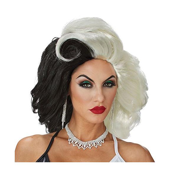 【ご購入後の当店からの連絡はご登録のメールアドレスに通知いたします。必ずご確認ください】【商品概要】101匹わんちゃんの悪役(ディズニーヴィランズ)、クルエラ・ド・ビルのコスプレ・仮装用ウィッグです。【商品説明】商品の説明101匹わんちゃん...