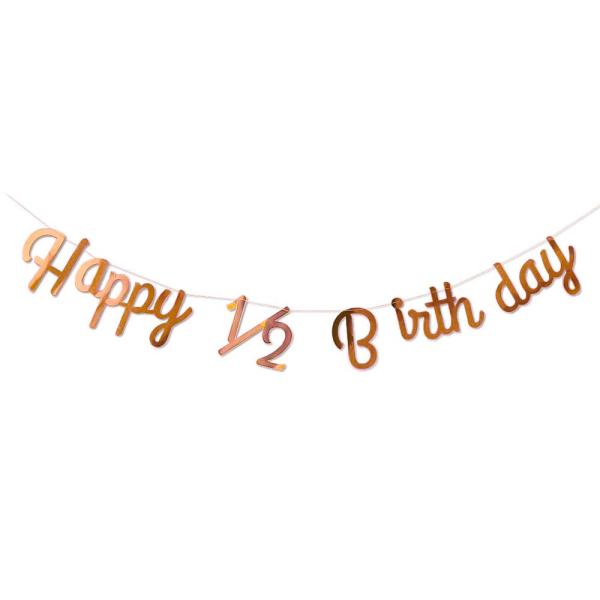 【ご購入後の当店からの連絡はご登録のメールアドレスに通知いたします。必ずご確認ください】【商品概要】【ハーフバースデーのレターバナー】単品で飾っても、バルーンやペーパーファンなど他の飾り付けと組みあわせてもかわいいHappy Half Bi...