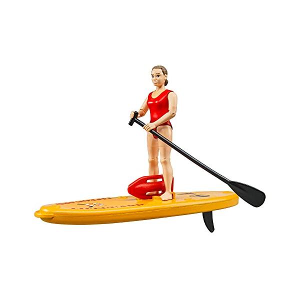 【ご購入後の当店からの連絡はご登録のメールアドレスに通知いたします。必ずご確認ください】【商品概要】対象年齢：3歳頃〜セット内容：女性ライフセイバー、SUPメーカー：Bruder社（ドイツ）生産国：ドイツ【商品説明】●1926年創業のドイツ...