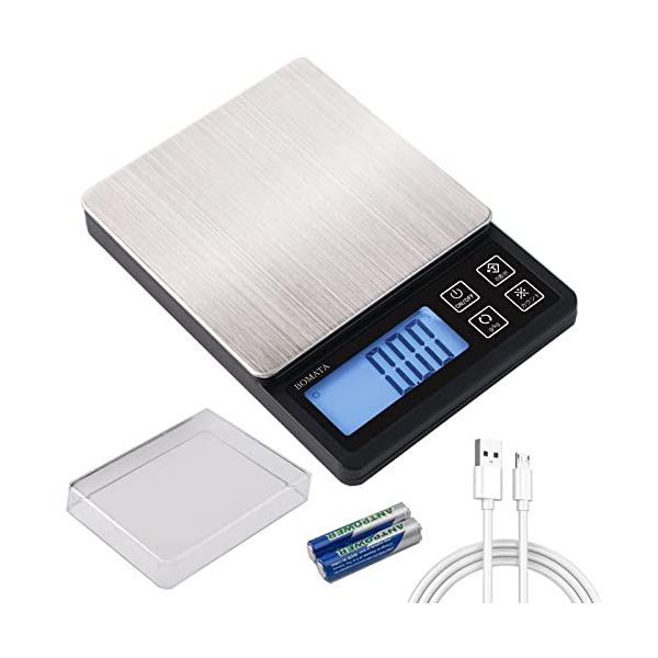 【ご購入後の当店からの連絡はご登録のメールアドレスに通知いたします。必ずご確認ください】【正確に安定】0.01g単位、広い計量範囲0.05g~600g。高品質の圧力耐力センサーを使用しています。（注意:最小表示単位≠測量の精度、スケールを購...
