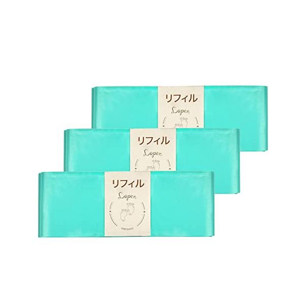 【ご購入後の当店からの連絡はご登録のメールアドレスに通知いたします。必ずご確認ください】Lopen おむつポット 取り換えロール 汎用リフィル 日本育児製Korbell互換 残量お知らせライン付き 1枚11ｍ (3ロール)